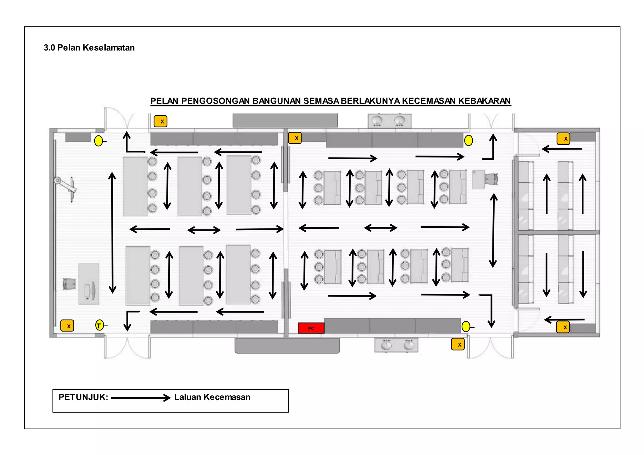 Pelan Laluan Kecemasan Bengkel RBT | DOCX