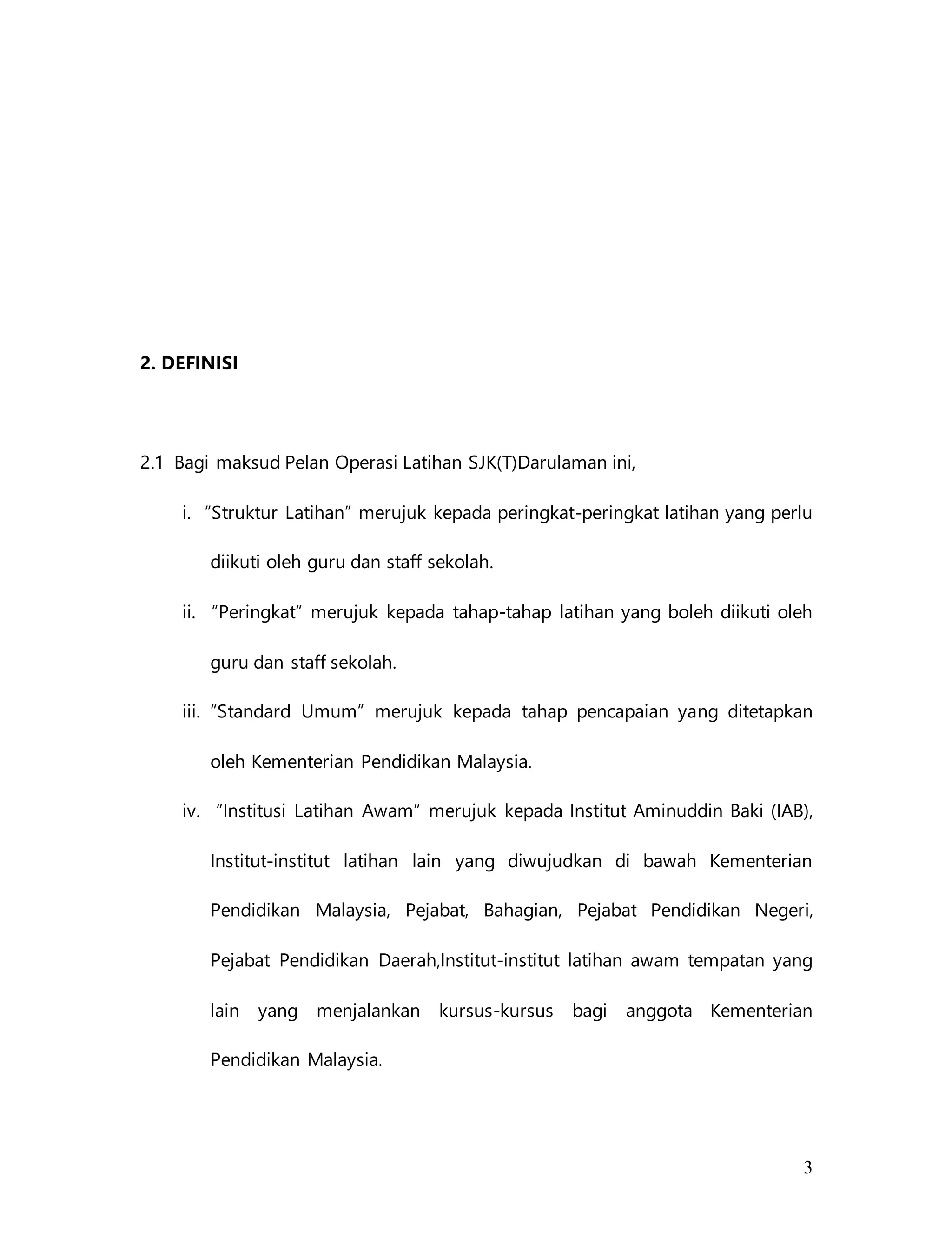 Pelan operasi latihan ldp 2018 | DOCX