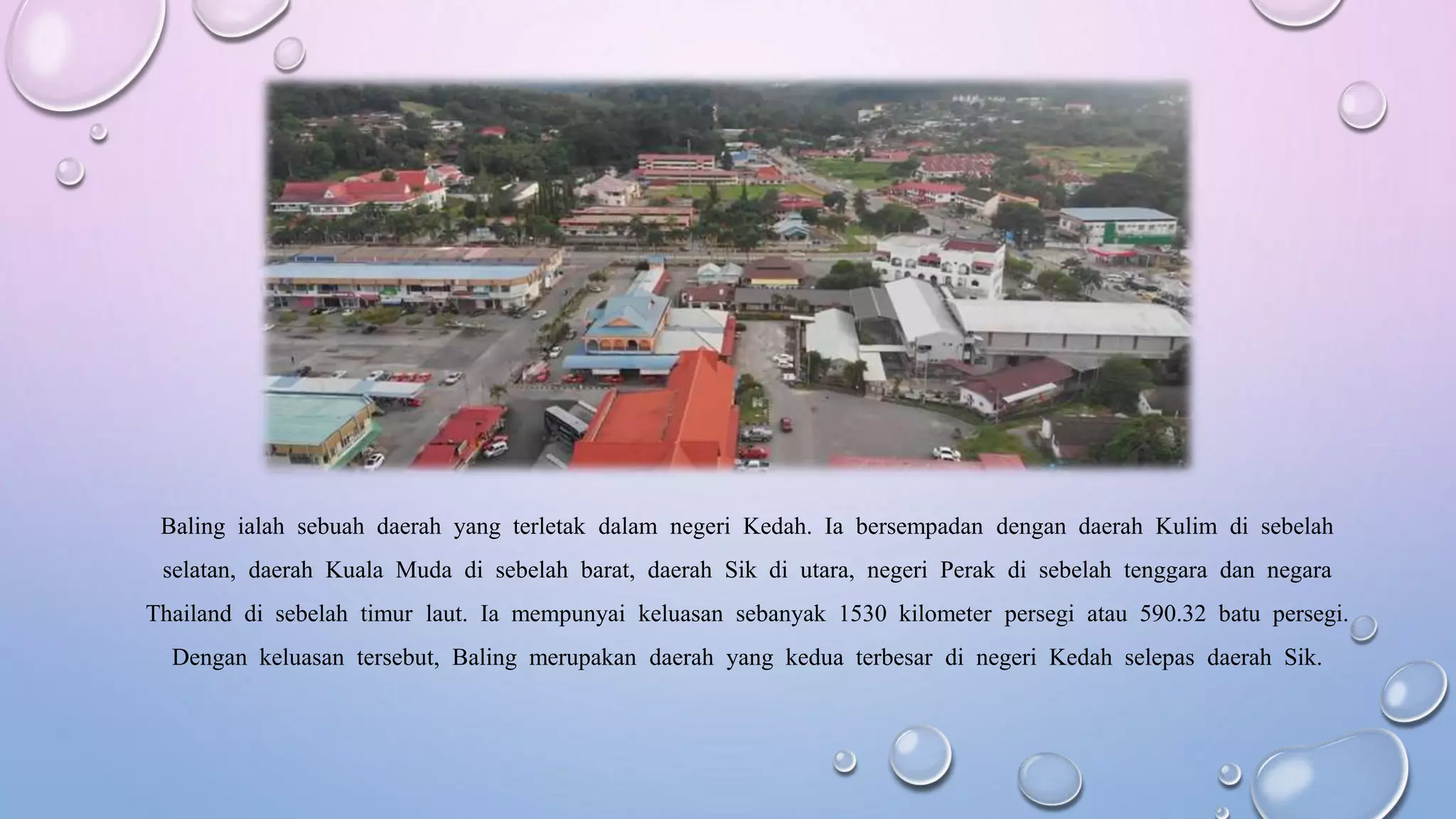 Pelan pembangunan bandar Baling, Kedah untuk jangka masa 30 tahun ke ...