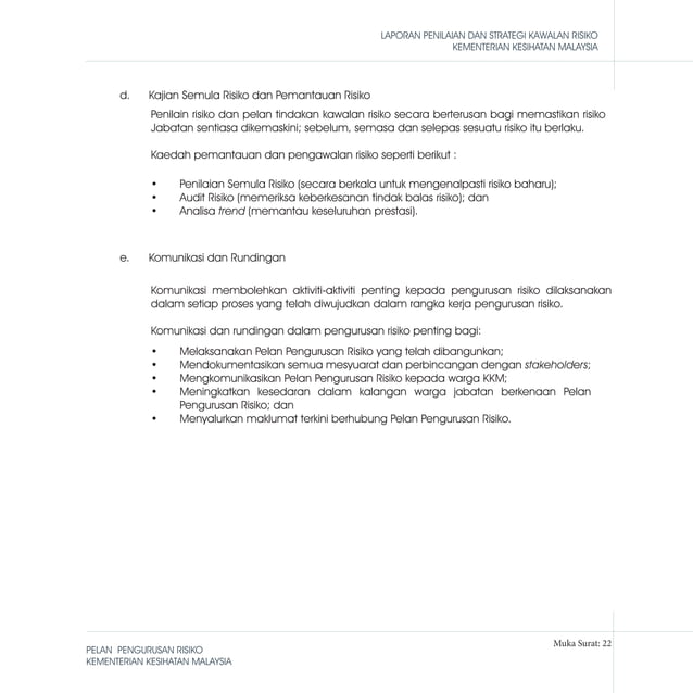 Pelan pengurusan risiko_kkm_2016-2020 | PDF