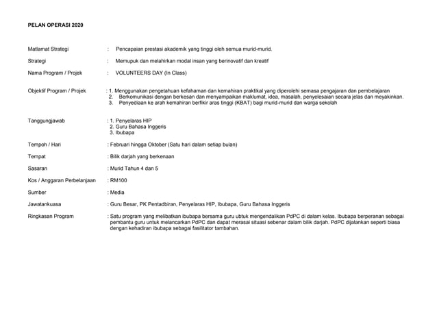 PELAN STARTEGIK HIP sebagai panduan atau rujukan | PPT