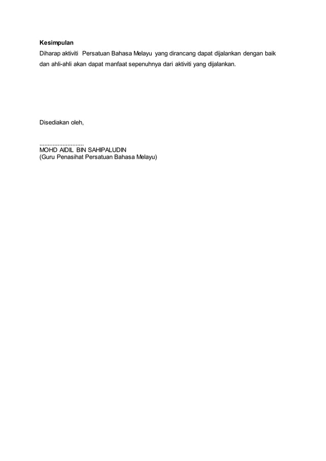 Pelan strategik persatuan bm | DOCX