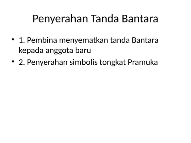 pelantikan pramuka bantara SMA 11 luwu timur | PPT
