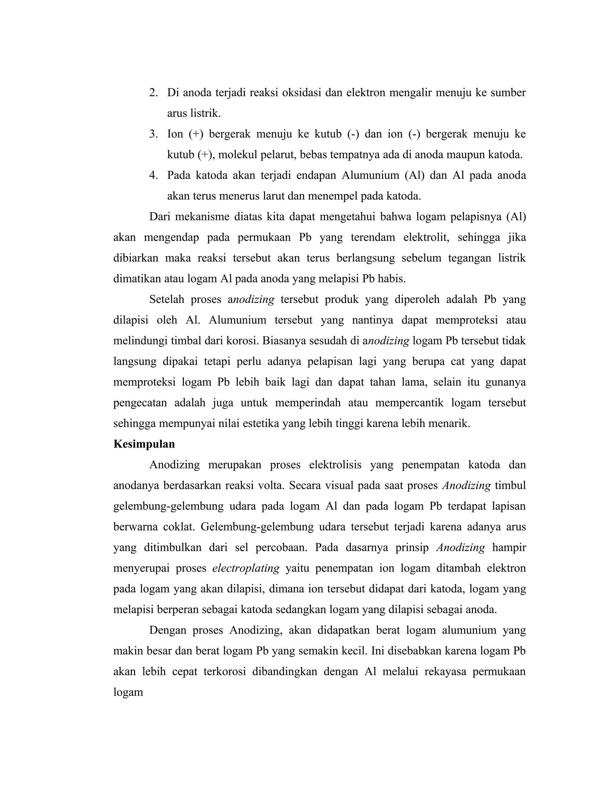 Pelapisan Alumunium Pada Logam Timbal!!! | DOC