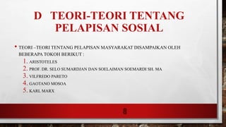 Pelapisan sosial dan kesamaan derajat | PPT