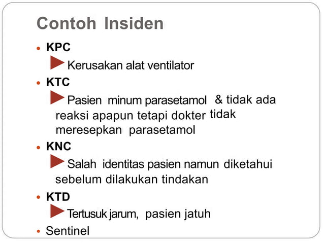 Presentasi Pelaporan-Insiden KTD di Rumah Sakit | PPT
