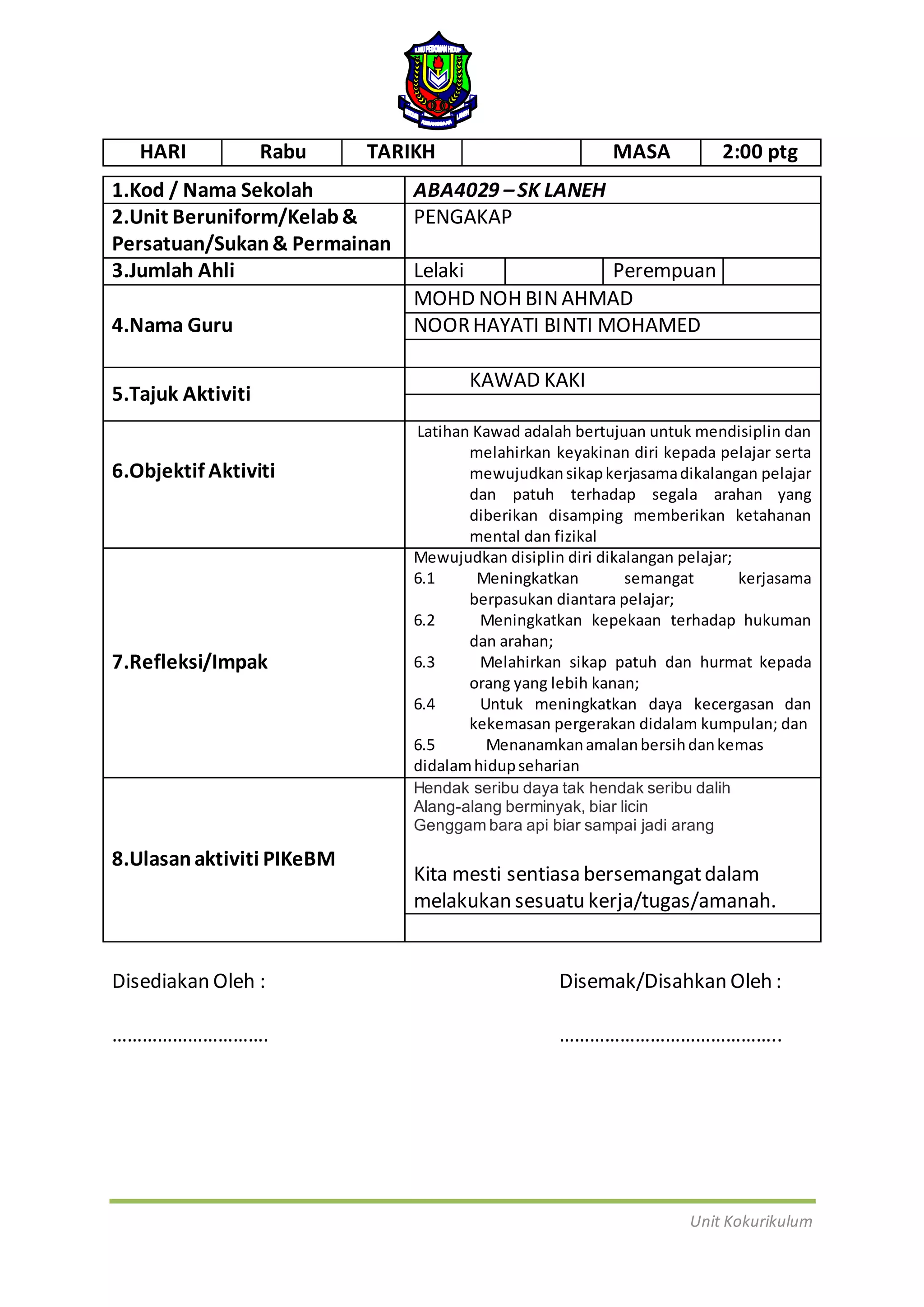 P elaporan pi kebm | DOCX