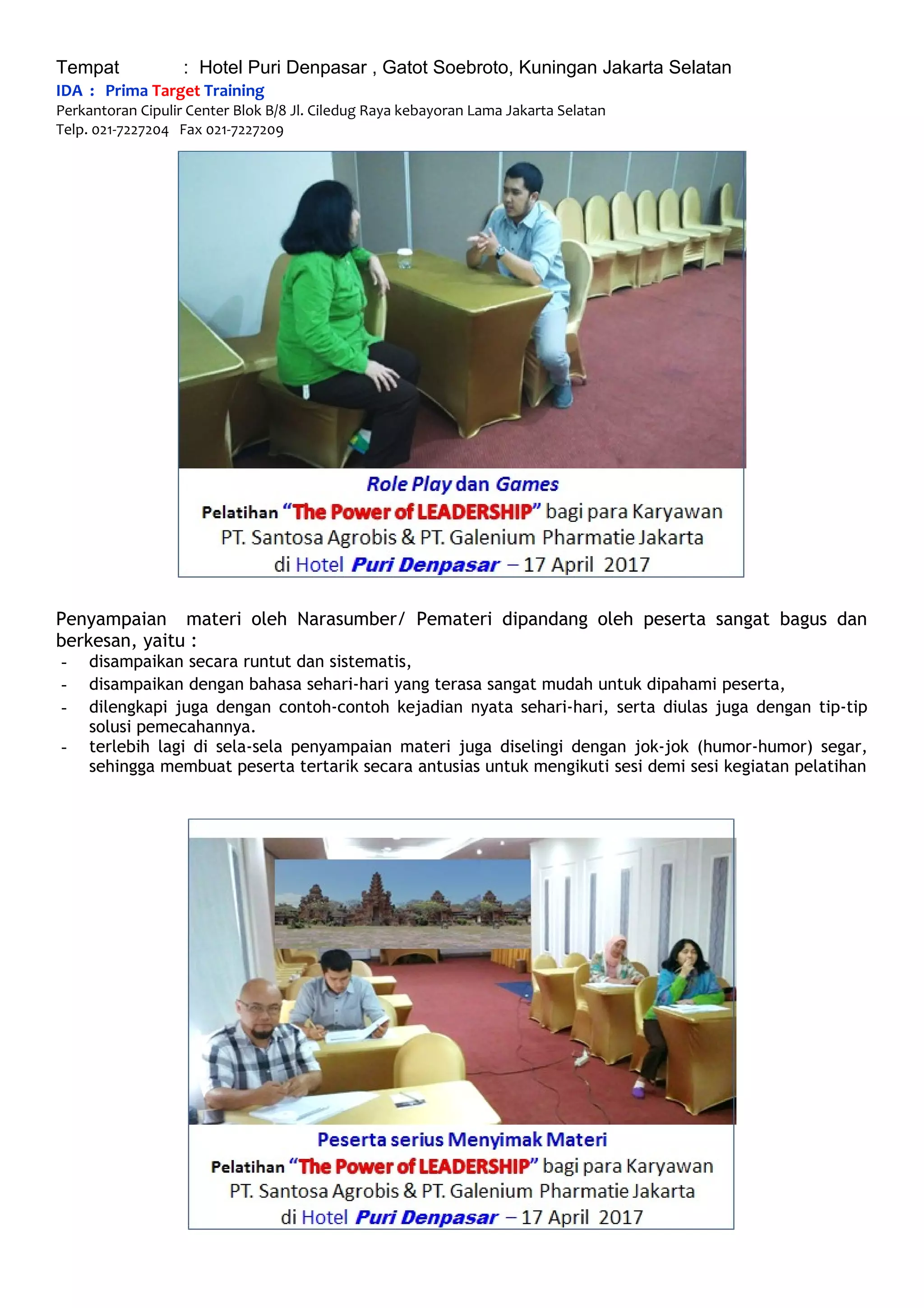 Pelatihan The Power of LEADERSHIP | DOC