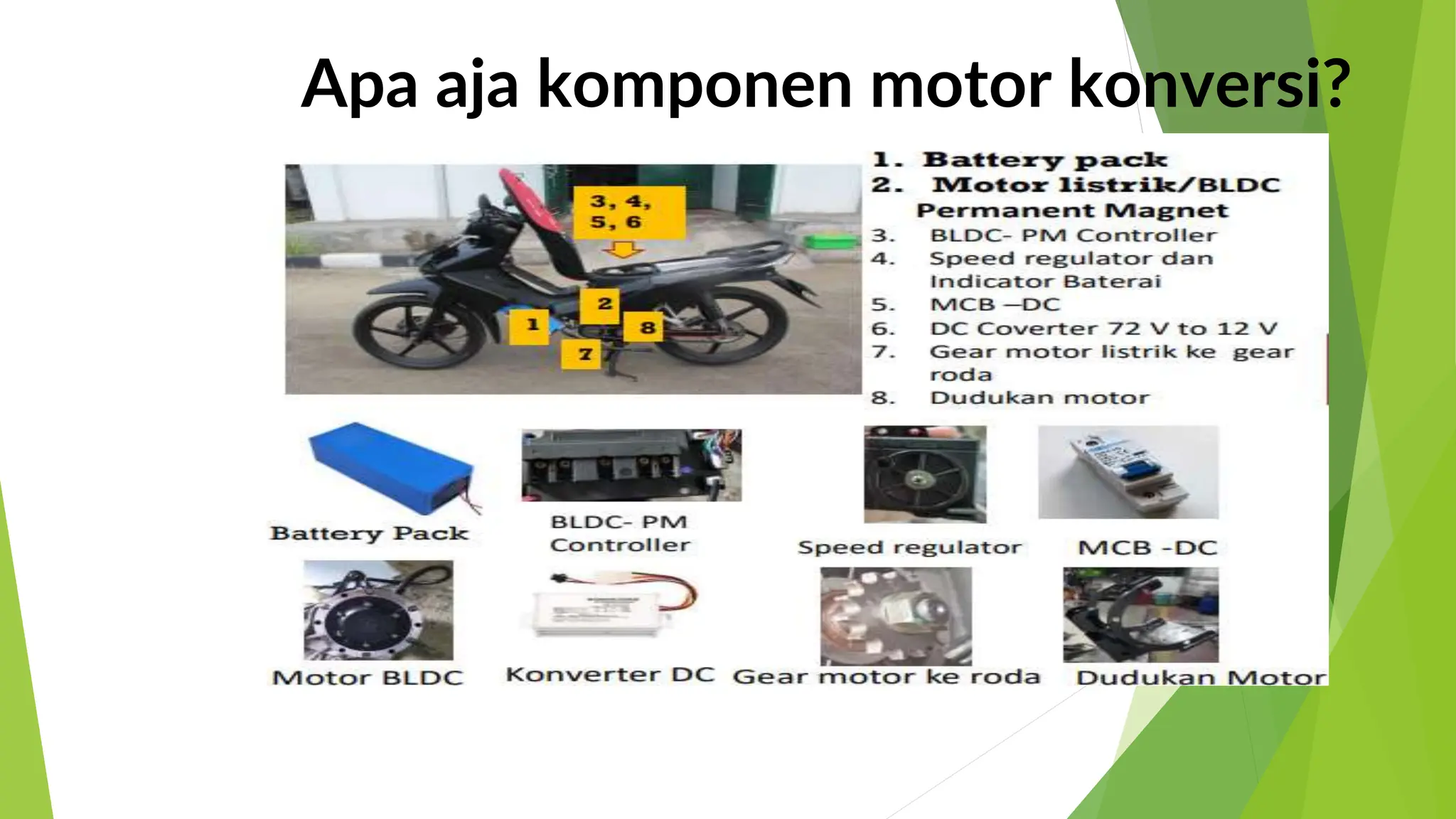 pelatihan konversi sepeda motor listrik bersama CV BIG | PPTX