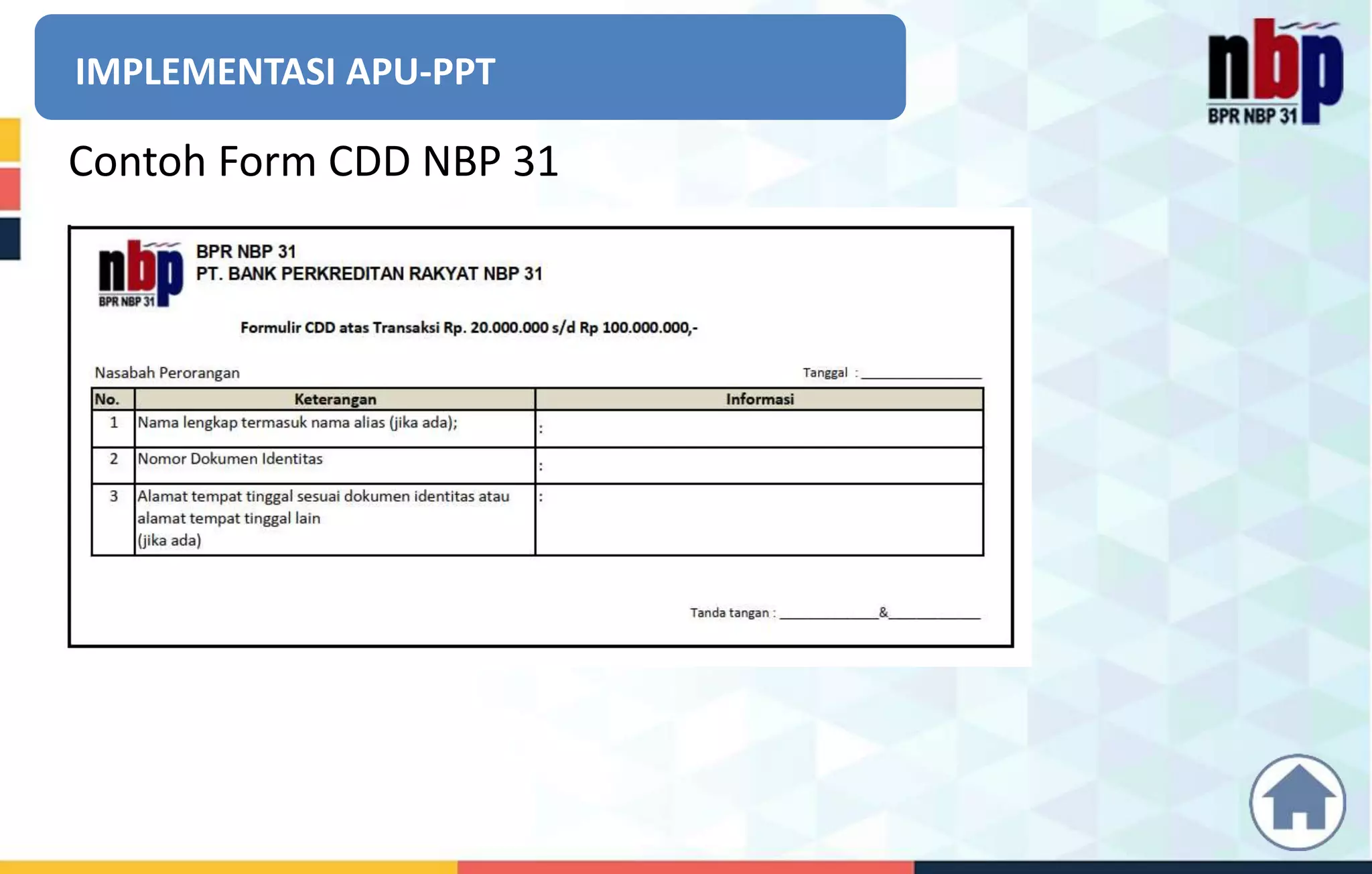 Sosialisasi APU - PPT BPR NBP 31 | PPTX