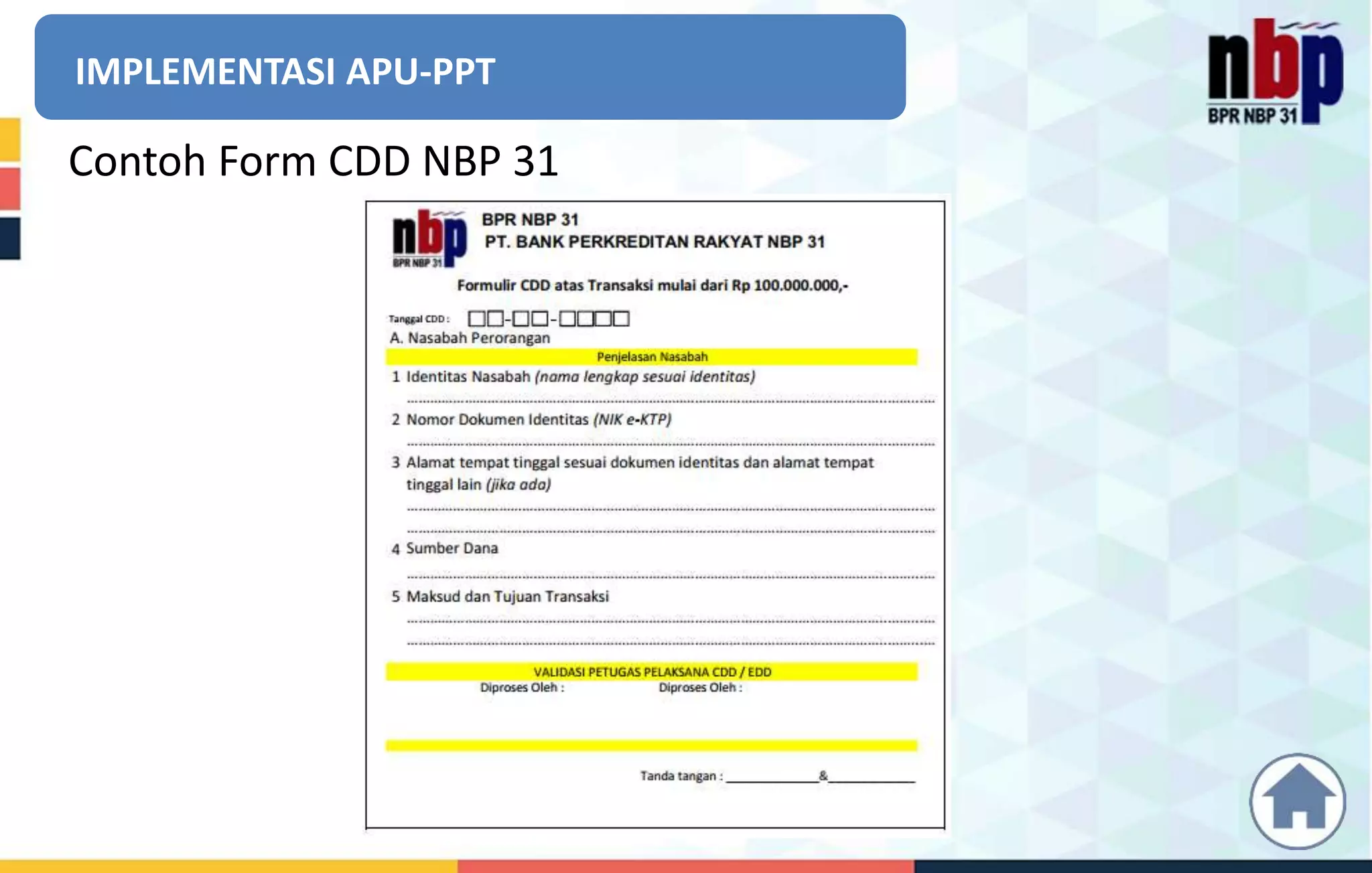 Sosialisasi APU - PPT BPR NBP 31 | PPTX