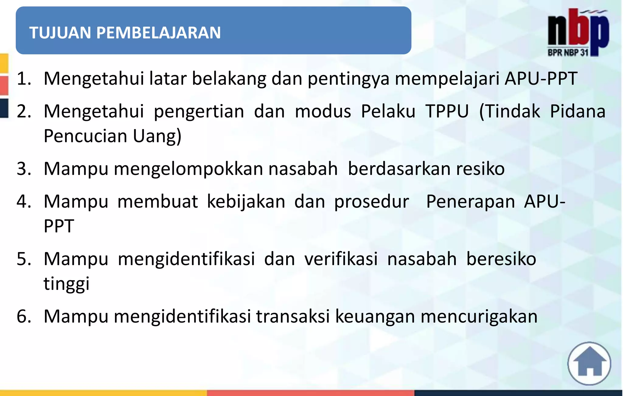 Sosialisasi APU - PPT BPR NBP 31 | PPTX