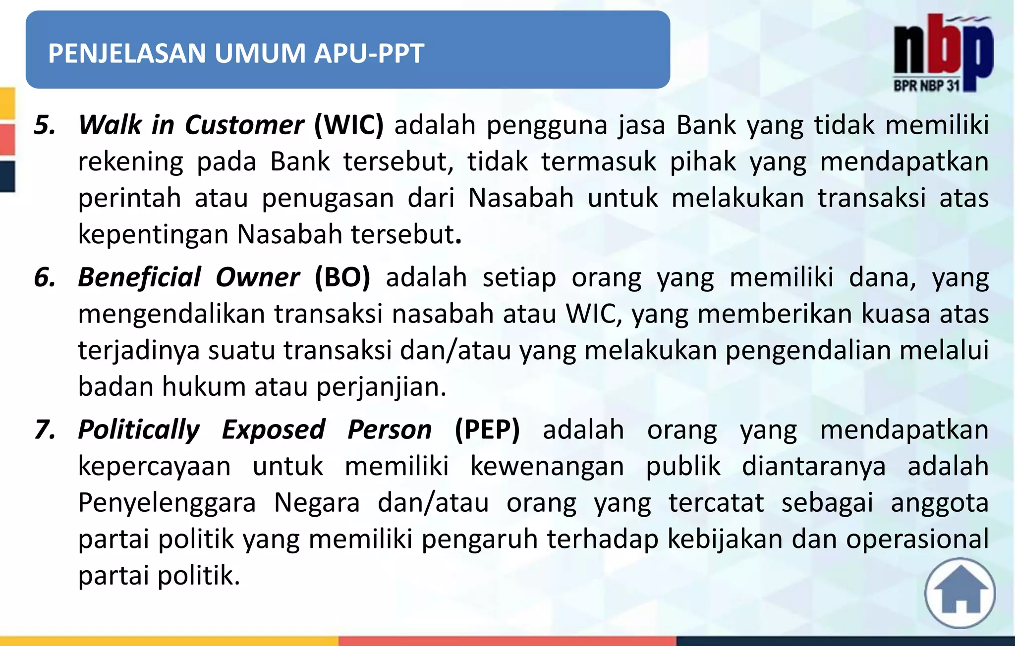 Sosialisasi APU - PPT BPR NBP 31 | PPTX