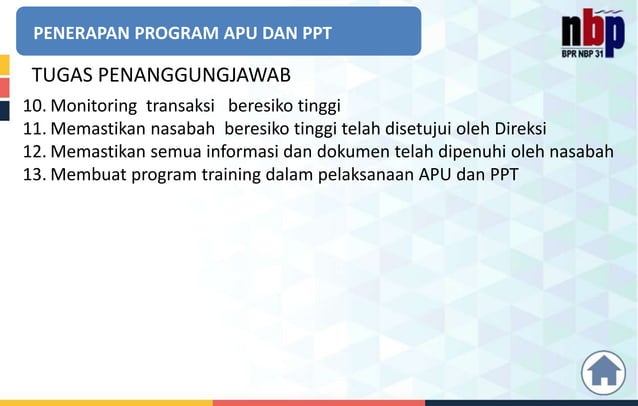 Sosialisasi APU - PPT BPR NBP 31 | PPTX