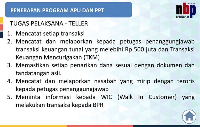 Sosialisasi APU - PPT BPR NBP 31 | PPTX