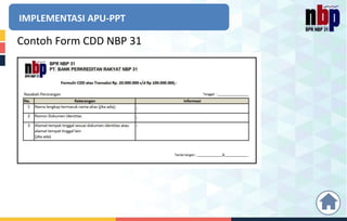 Sosialisasi APU - PPT BPR NBP 31 | PPTX