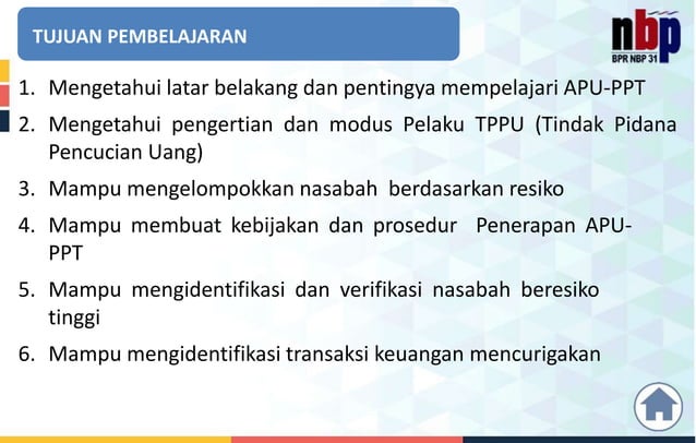 Sosialisasi APU - PPT BPR NBP 31 | PPTX
