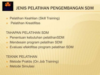 Pelatihan dan pengembangan sdm. nima | PPT