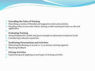 Pelatihan effective training for trainer | PPTX
