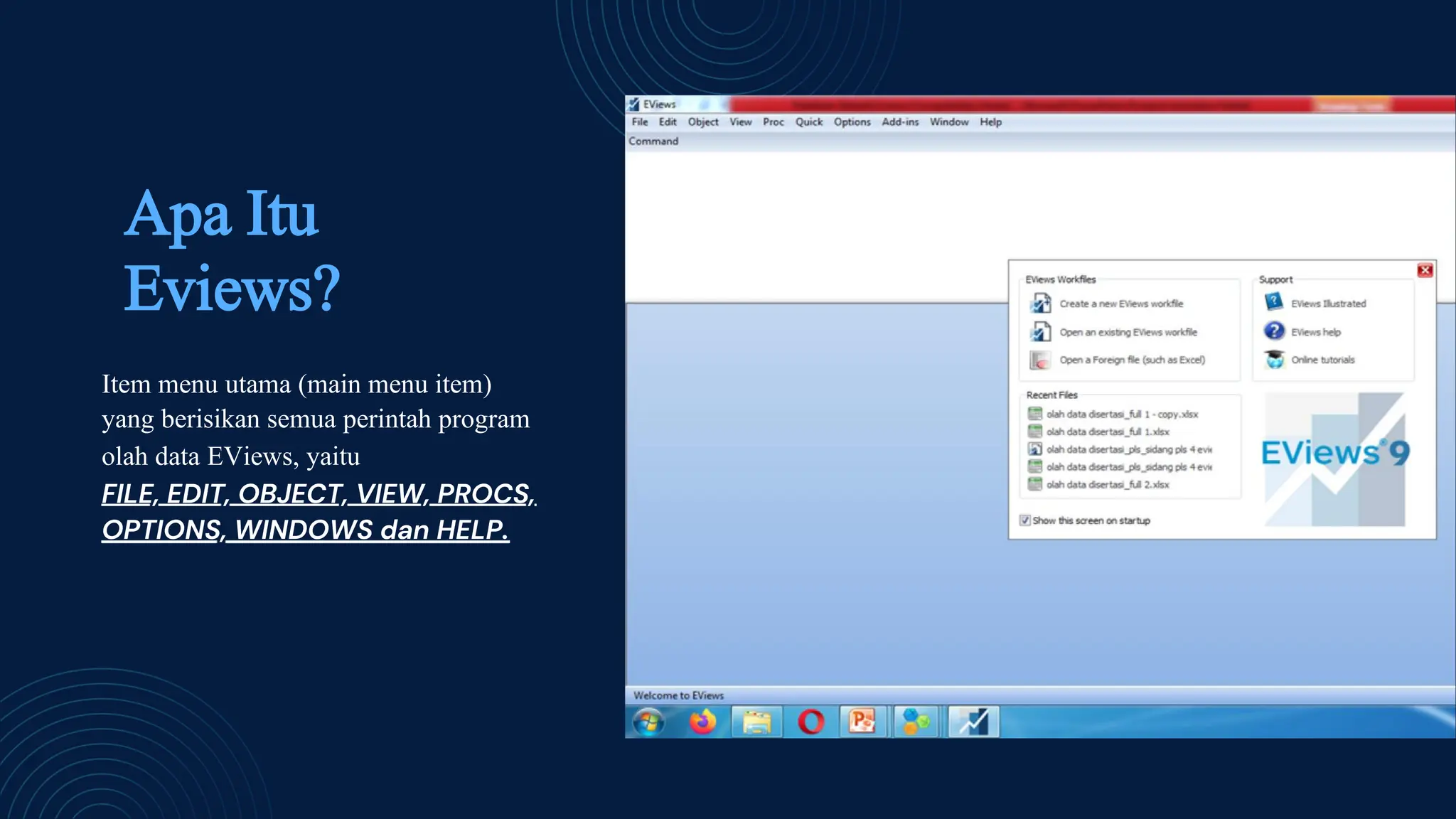 pelatihan eviews dan ragam analisis data | PDF