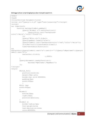 Pelatihan j query | PDF