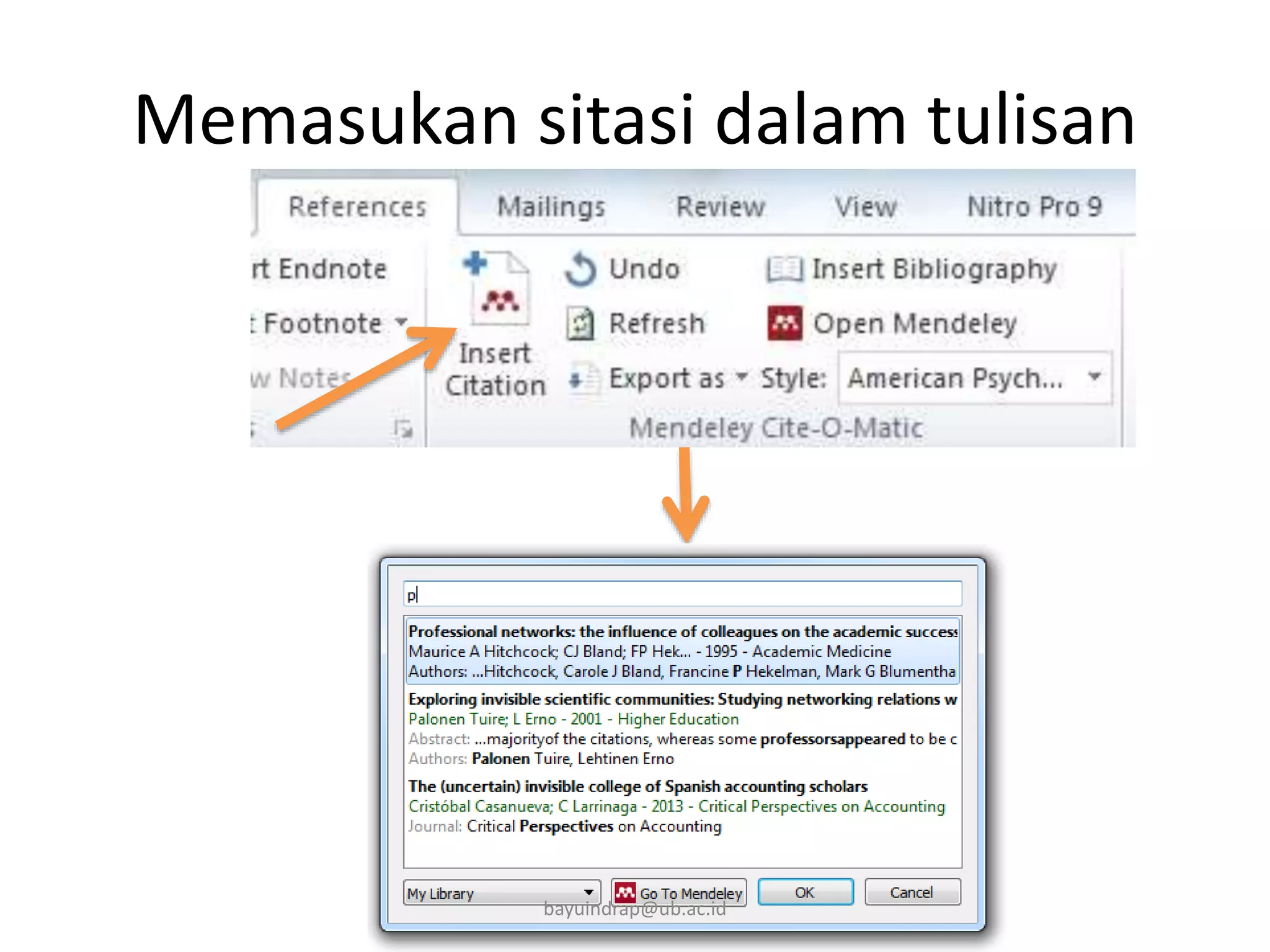 Menggunakan Mendeley | PPTX