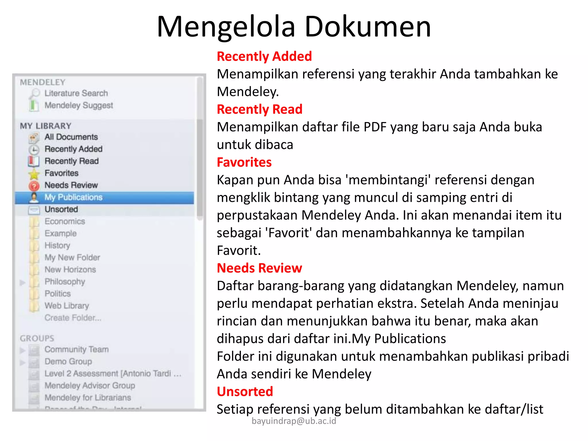 Menggunakan Mendeley | PPTX