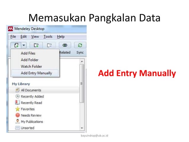 Menggunakan Mendeley | PPTX