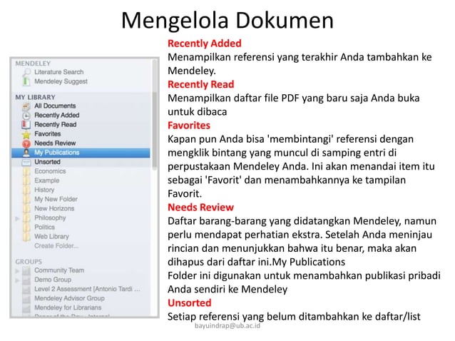 Menggunakan Mendeley | PPTX