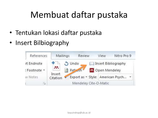 Menggunakan Mendeley | PPTX