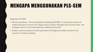 Pelatihan menggunakan analisis sem pls dengan warp pls 60 | PDF
