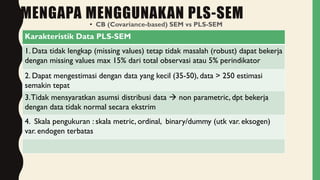 Pelatihan menggunakan analisis sem pls dengan warp pls 60 | PDF