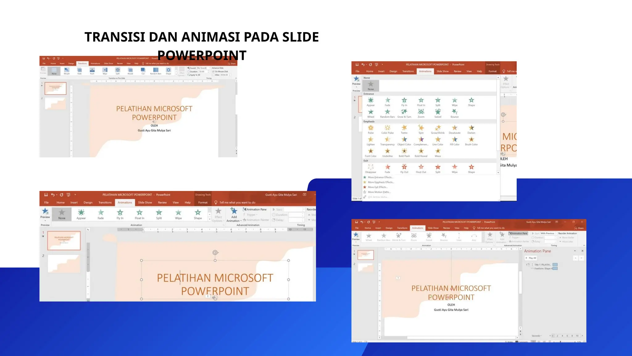 PELATIHAN MICROSOFT POWERPOINT PENGGUNAAN FITUR-FITUR UTAMA DALAM ...
