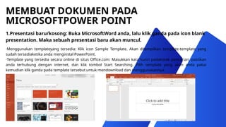 PELATIHAN MICROSOFT POWERPOINT PENGGUNAAN FITUR-FITUR UTAMA DALAM ...