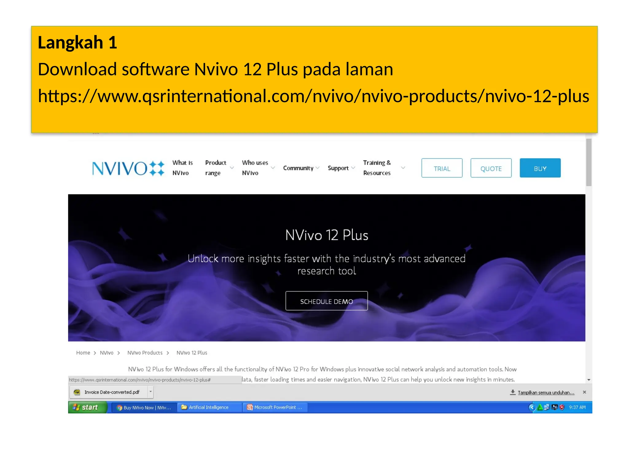 Materi pelatihan metode penelitian kualitatif - NVIVO | PPTX
