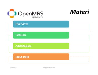 Pelatihan OpenMRS | PDF