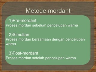 Pelatihan Pencelupan Benang Dengan Pewarnaan Alami.ppt