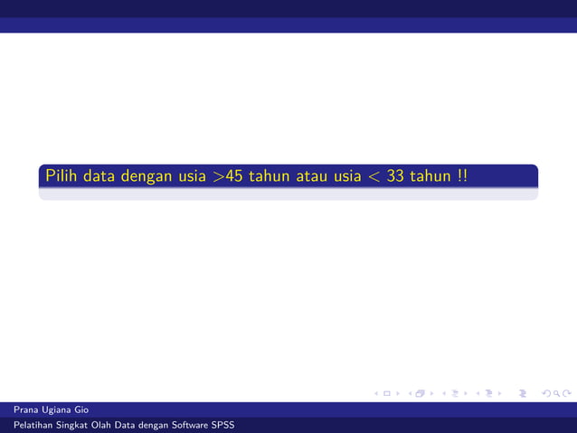 Pelatihan singkat olah data dengan software spss | PPT