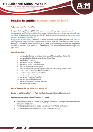 PELATIHAN TRAINING OF TRAINER (TOT) LEVEL 4_Online.pdf