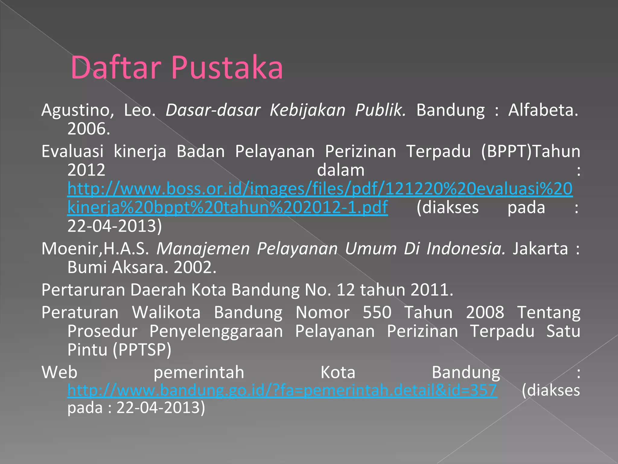 Pelayanan imb kota bandung | PDF