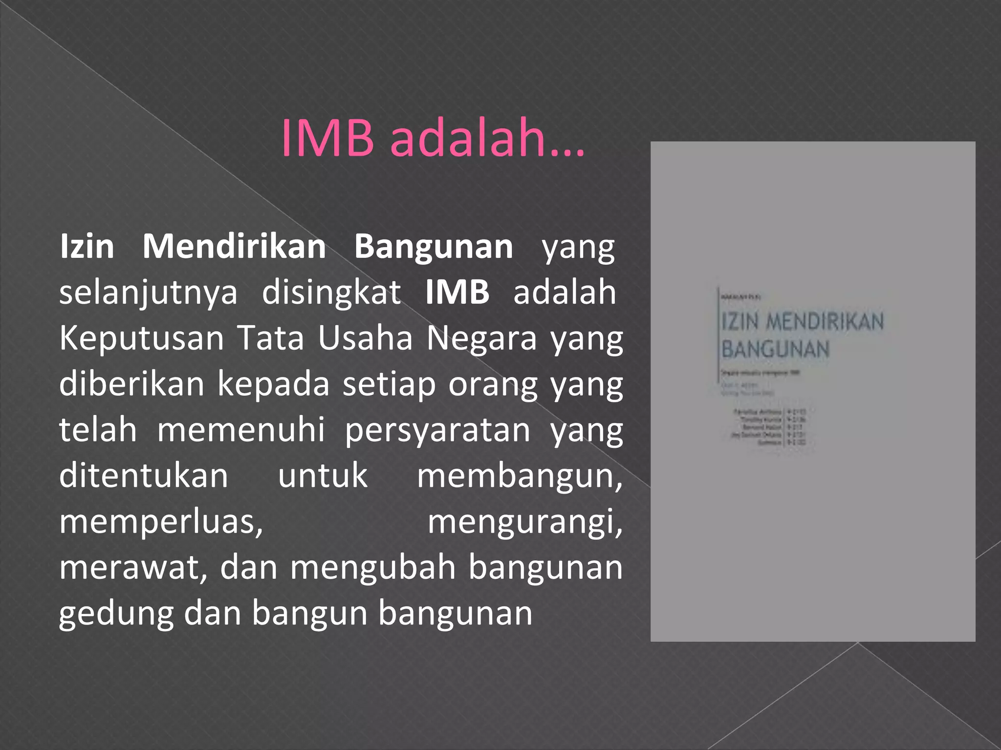 Pelayanan imb kota bandung | PPT