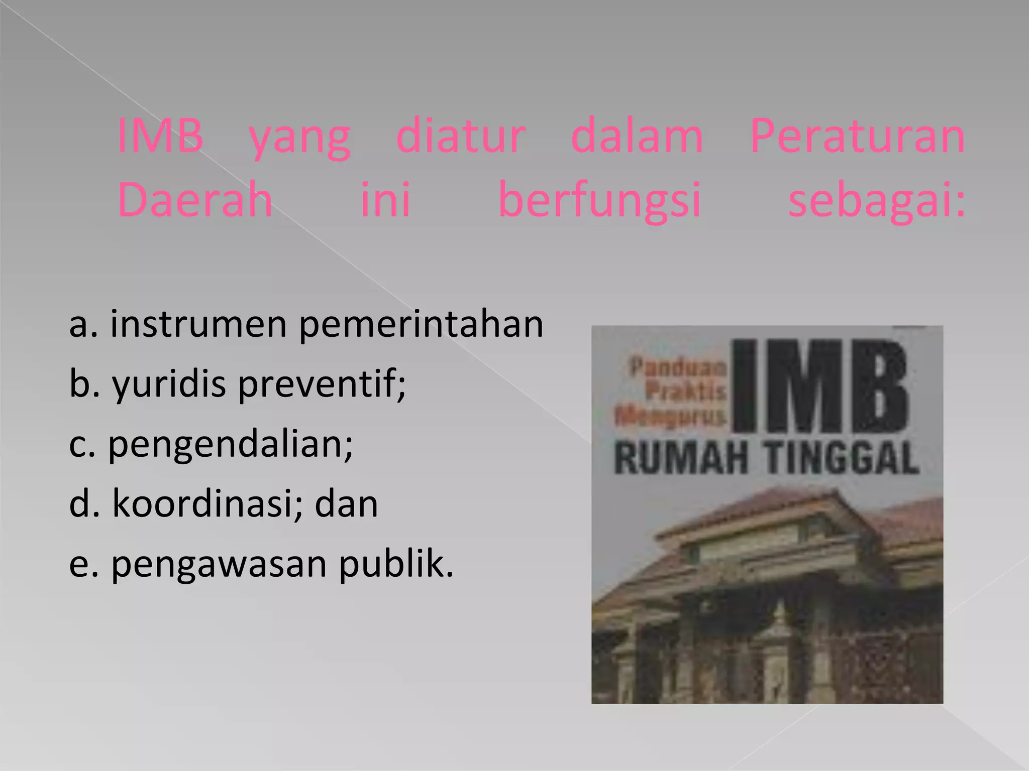 Pelayanan imb kota bandung | PPT