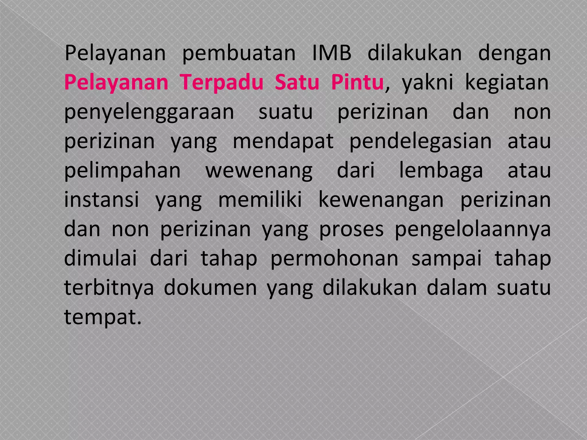 Pelayanan imb kota bandung | PPT