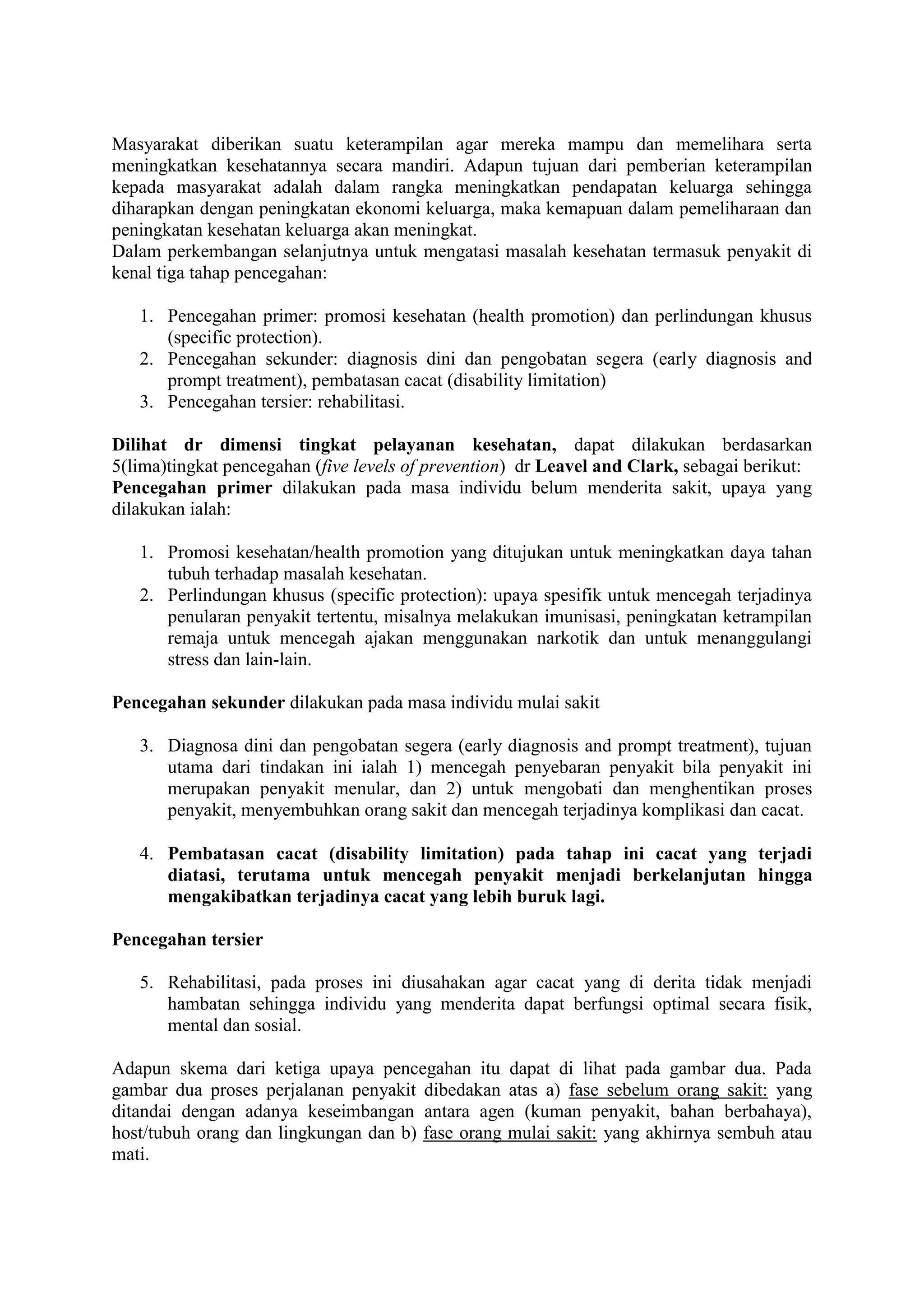 Pelayanan kesehatan promotif,preventif,kuratif dan rehabilitatif | DOCX