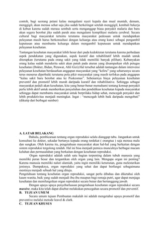 Pelayanan kesehatan promotif,preventif,kuratif dan rehabilitatif | DOCX