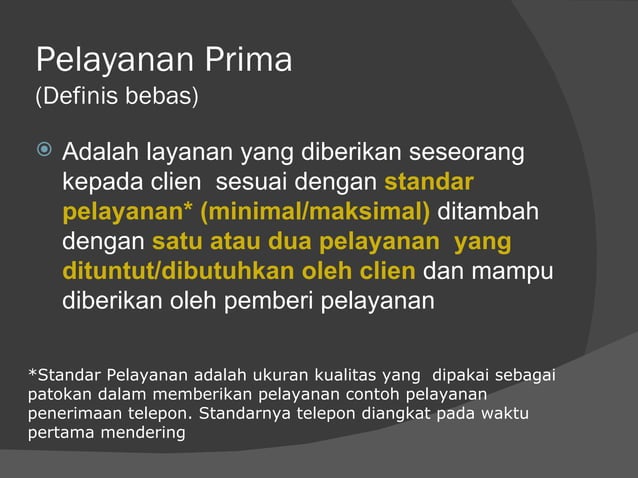 Pelayanan prima | PPT