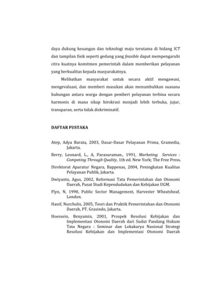 Pelayanan publik di era desentralisasi dan otonomi daerah dinamika dan problematika | PDF