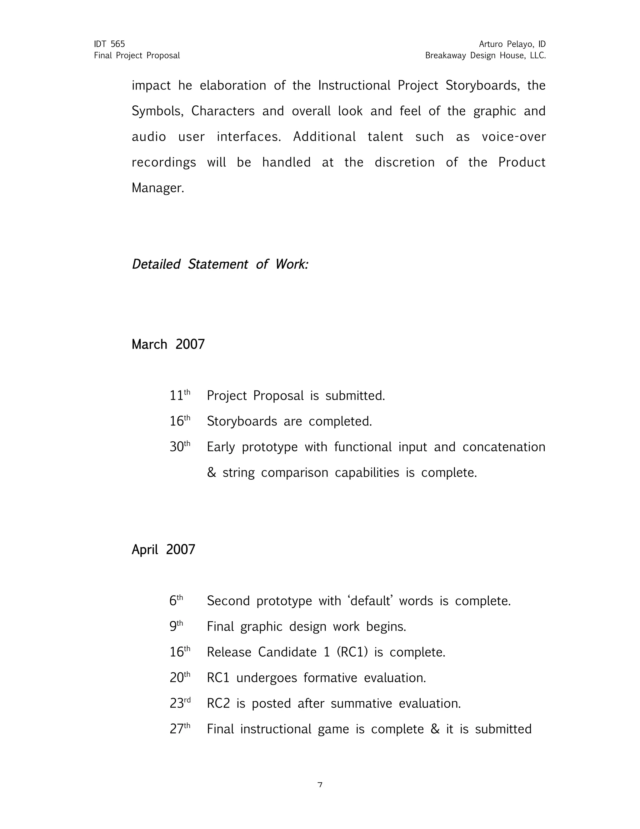 Sample Project Proposal Design Document | PDF