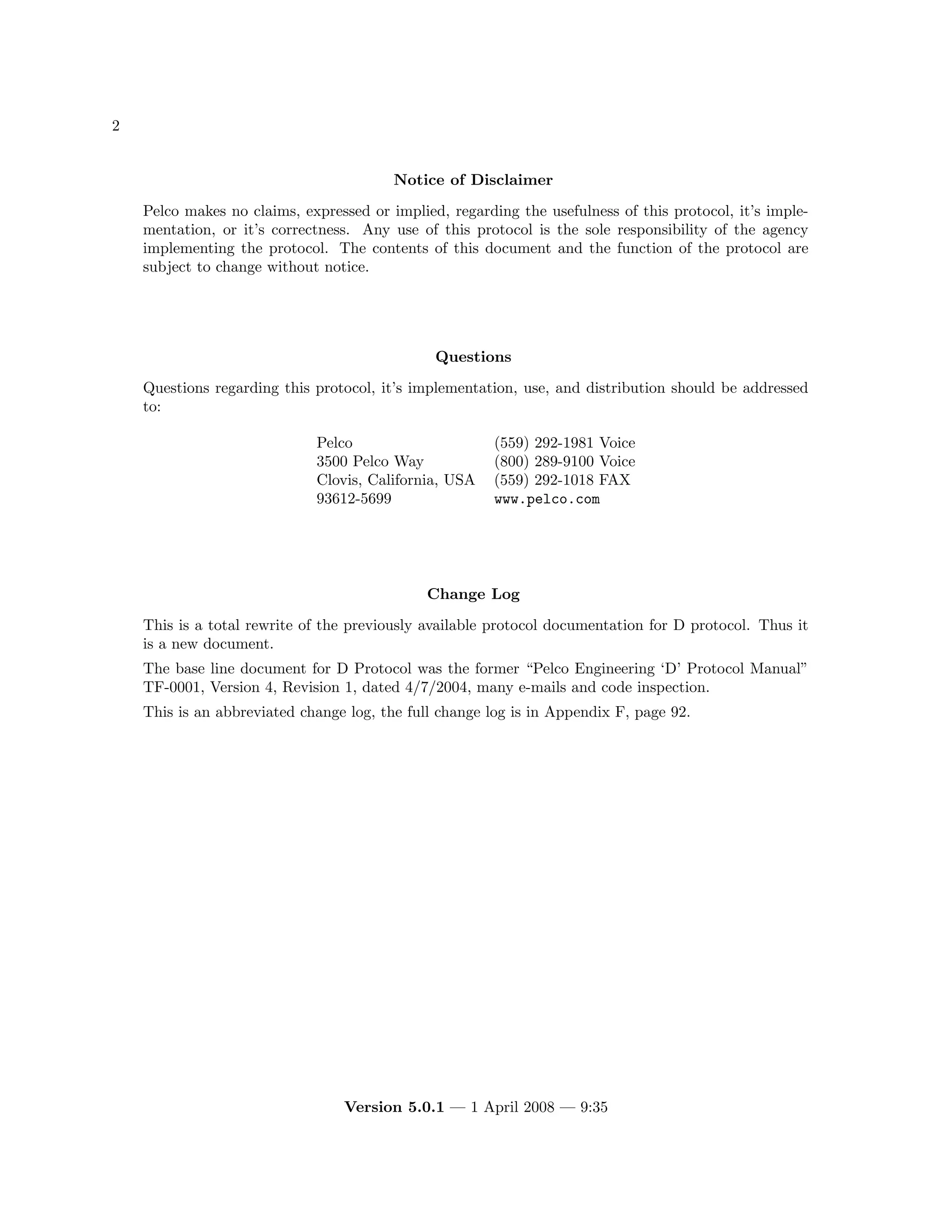 Pelco ptz-protocols-d-protocol-revision-5.0.1 | PDF