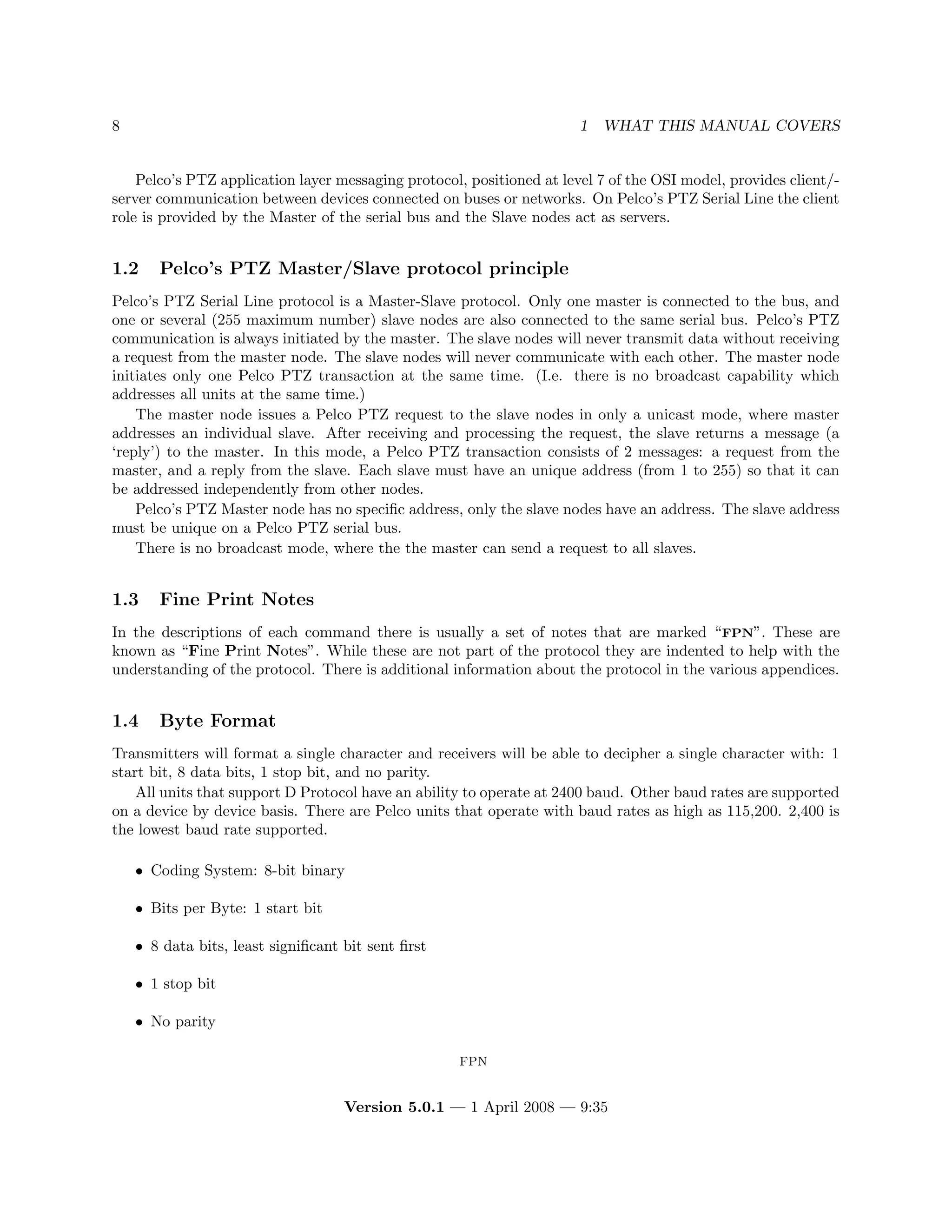 Pelco ptz-protocols-d-protocol-revision-5.0.1 | PDF